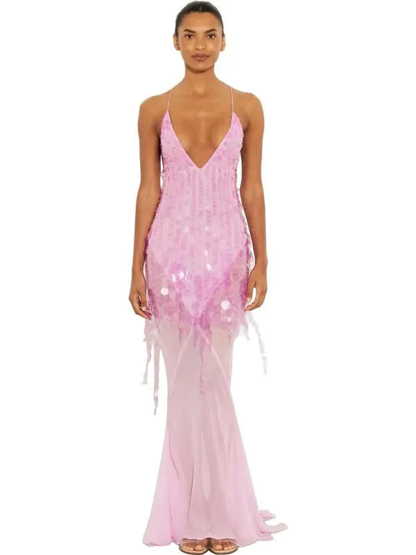 RAT & BOA Hydra Sequin-embroidered Dress - Pink