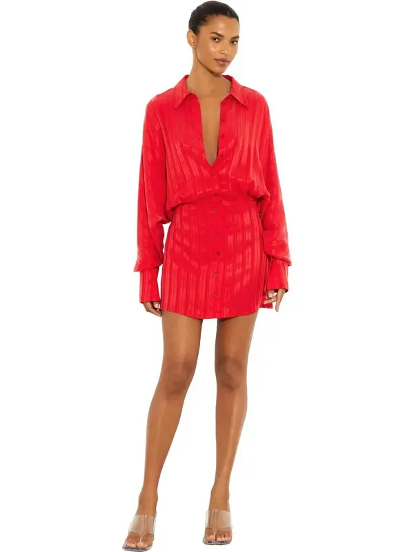 RAT & BOA Harlowe Shirt Dress - Red