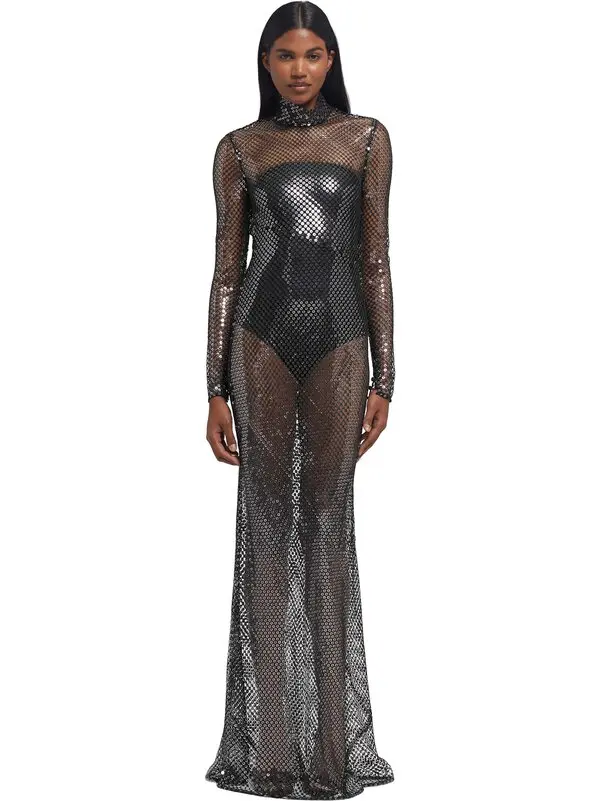 RAT & BOA Priscilla Sequin Gown - Silver