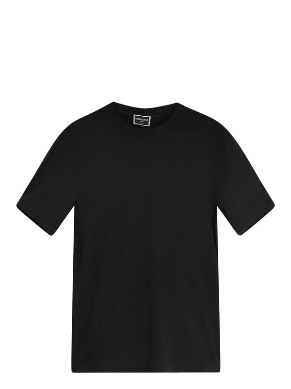 Giorgio Armani Viscose Blend Tshirt - Black