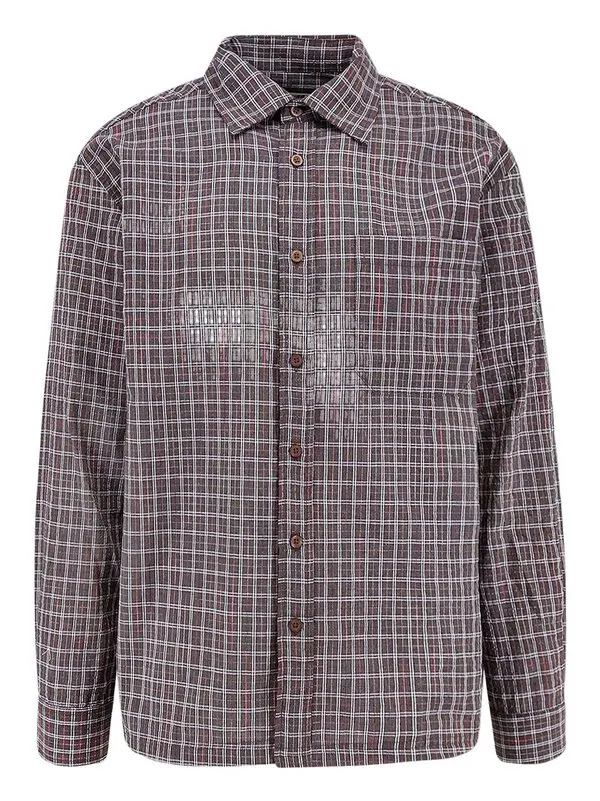 WOODBIRD Wbbuzo Chuck Cotton Blend Shirt With Check Print - Brown