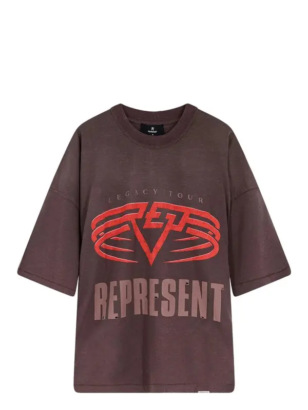 REPRESENT Living Legacy Reversible Organic Cotton And Hemp Tshirt - Brown