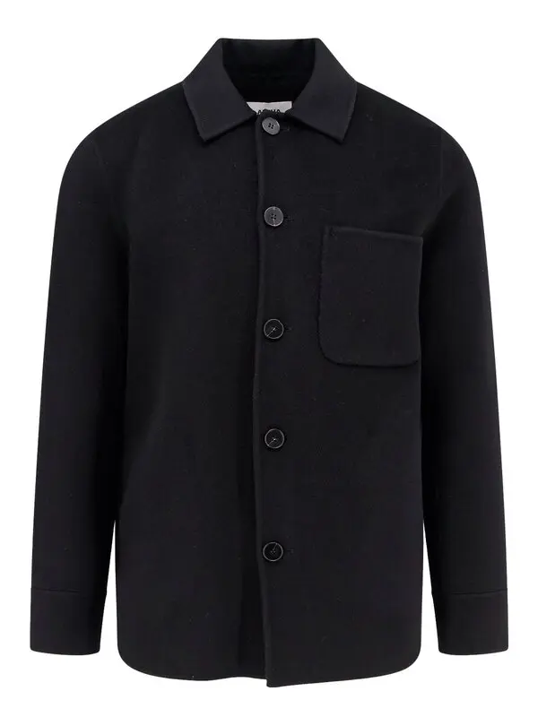 Alpha Studio Wool Coat - Black
