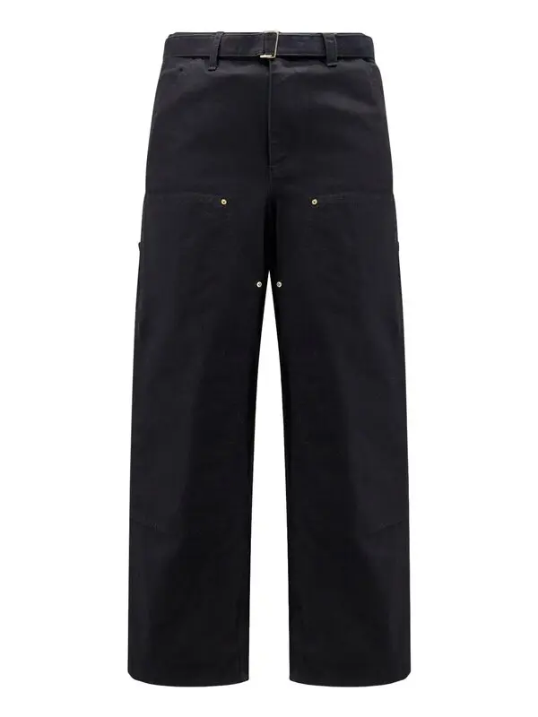 SACAI X CARHARTT WIP Duck Cotton Trousers - Black