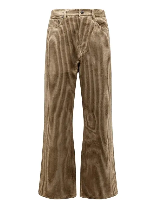 TONYWACK Corduroy Flared Trousers - Beige