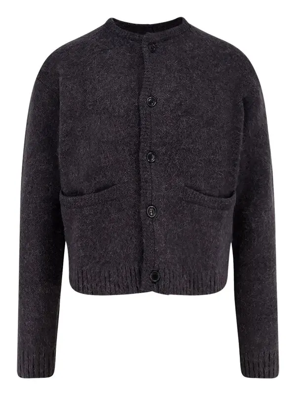 TONYWACK Jacquard Alpaca Cardigan - Grey