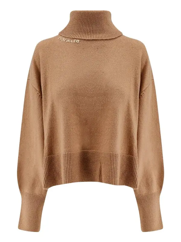 Axel Arigato Wool Blend Turtleneck Sweater - Brown