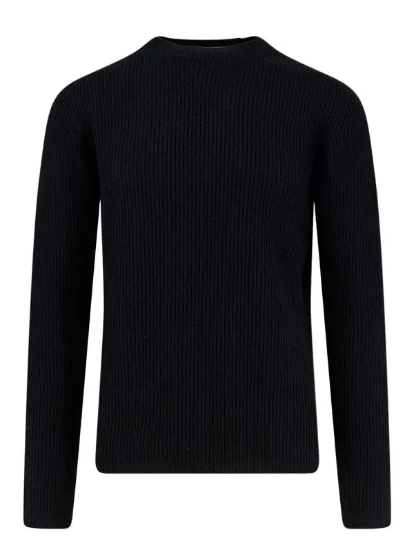 Alpha Studio Wool Crewneck Sweater - Black