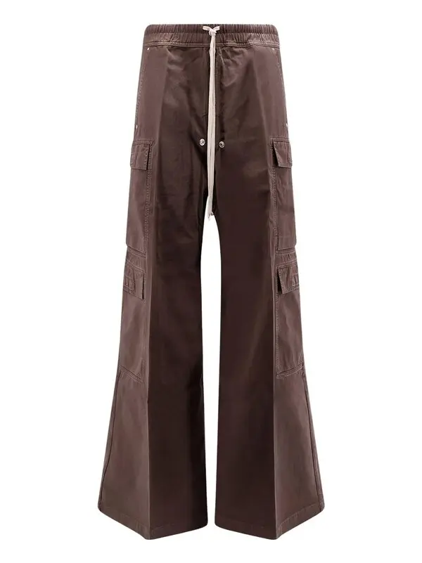 Rick Owens Double Cargo Jumbo Organic Cotton Trousers - Brown