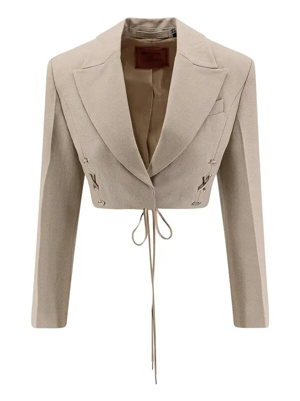 STELLA MAXWELL X MARELLA Wool Blend Blazer - Beige