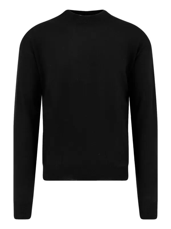 Alpha Studio Merino Wool Sweater - Black