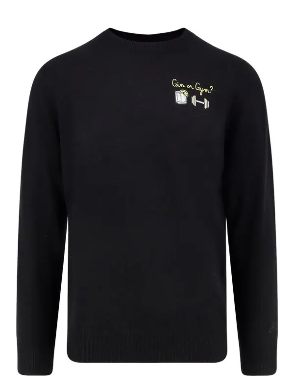 MC2 SAINT BARTH Heron Light Embry Wool-blend Sweater - Black