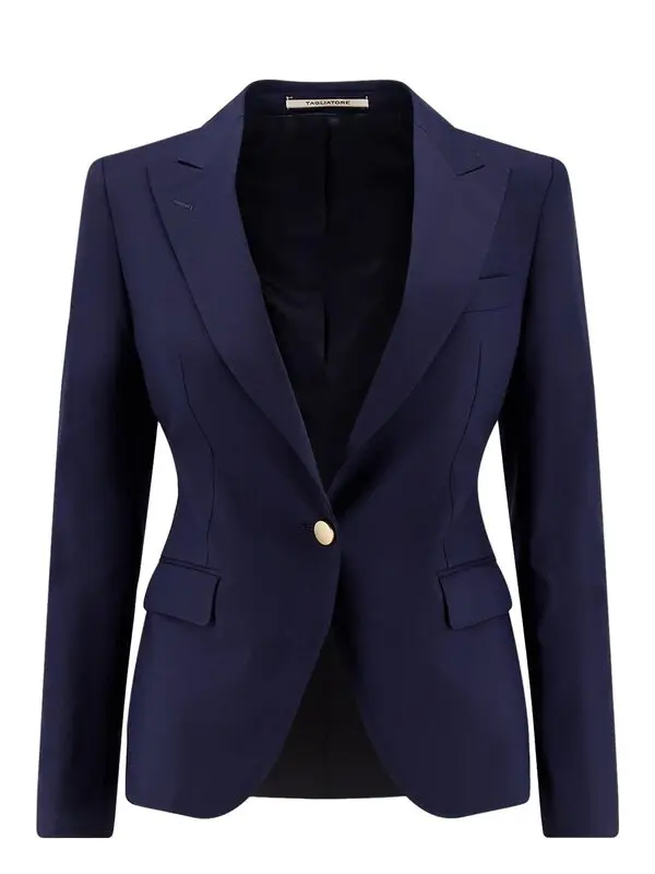 Tagliatore Virgin Wool Blend Blazer - Blue