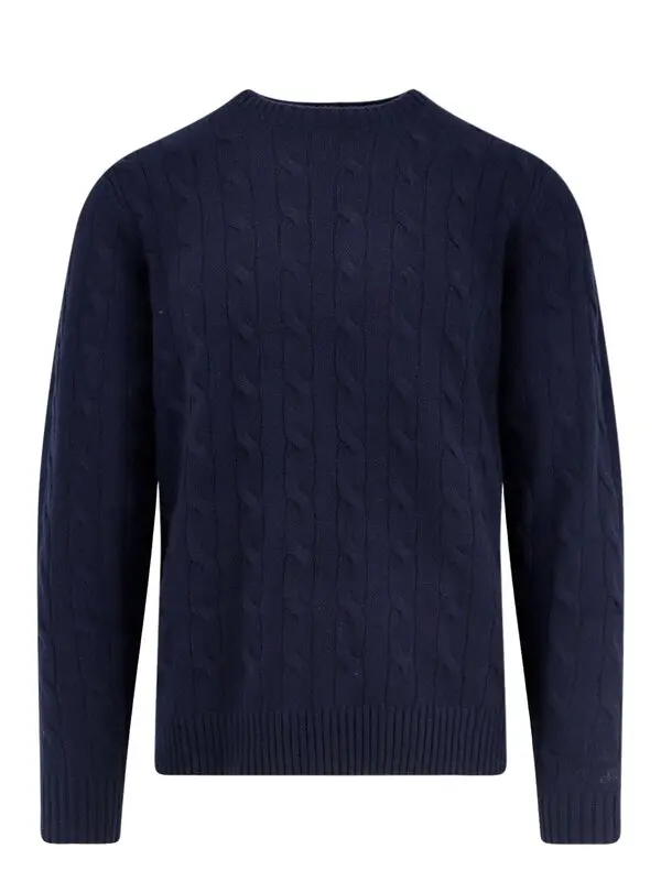 MC2 SAINT BARTH Regent Braid Wool Sweater - Blue