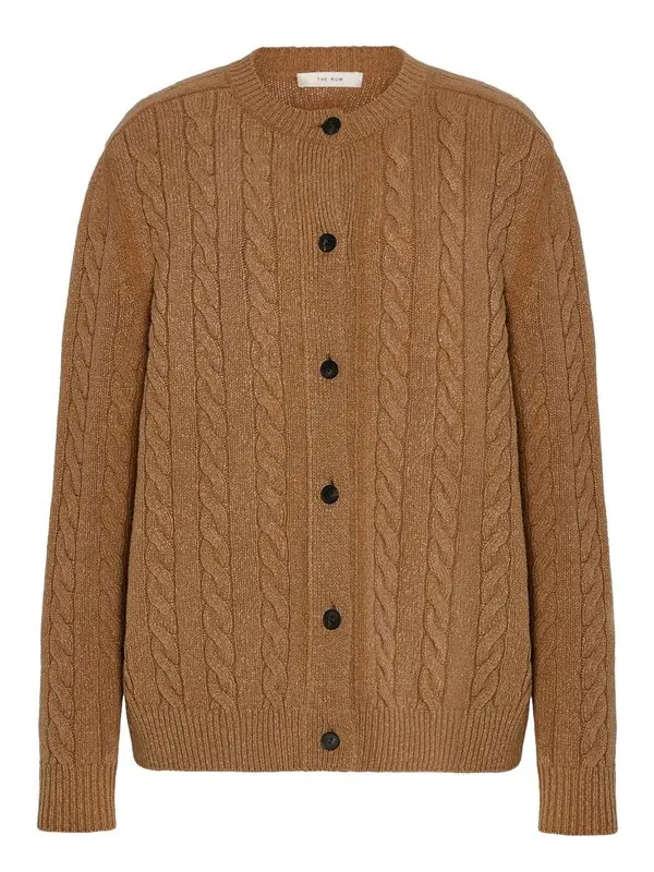 THE ROW Loneke Virgin Wool Cardigan - Brown