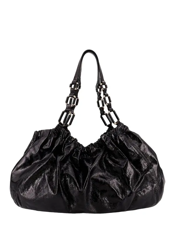 STELLA MAXWELL X MARELLA Patent Leather Shoulder Bag - Black