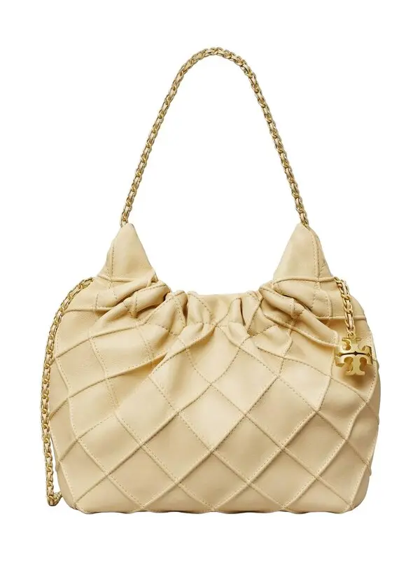 Tory Burch Fleming Mini Hobo Bag - Beige