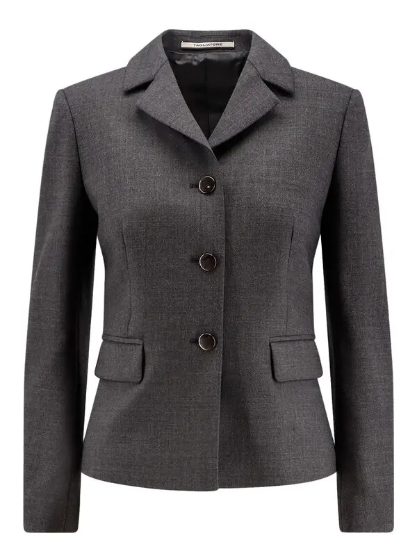 Tagliatore Daria Bistretch Virgin Wool Blazer - Grey