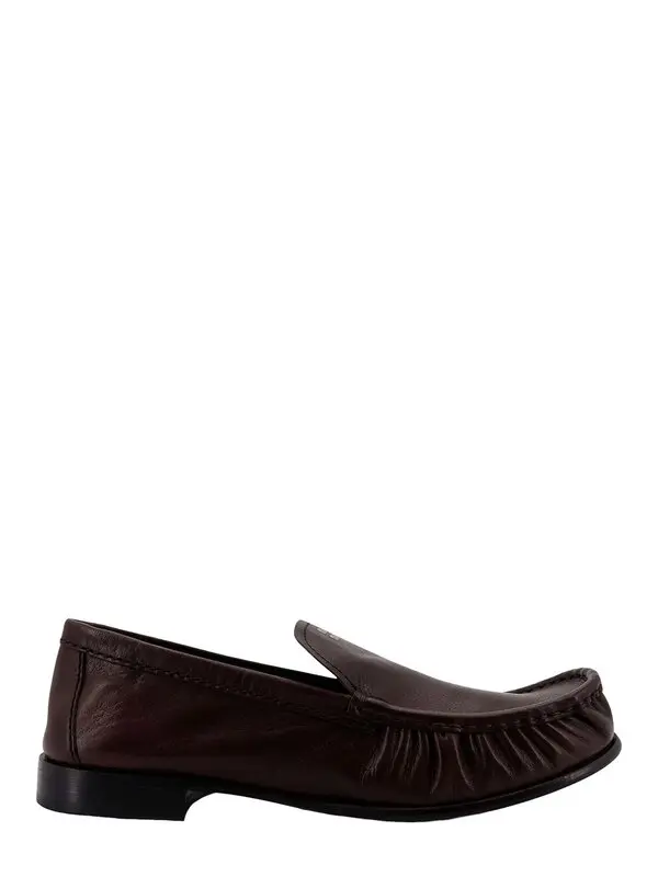 Miu Miu Leather Loafers - Brown