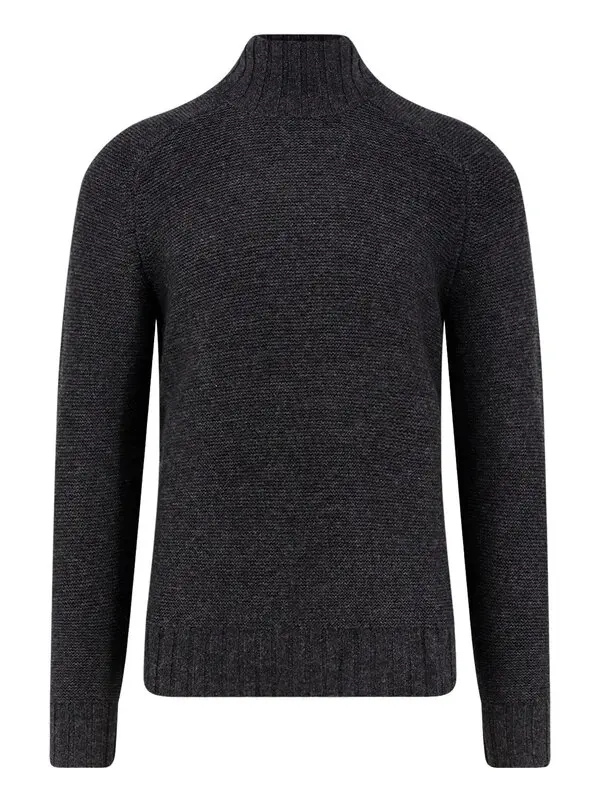 Alpha Studio Links Wool And Cashmere Mock Turtleneck - Grey