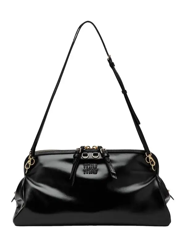 Miu Miu Leather Shoulder Bag - Black