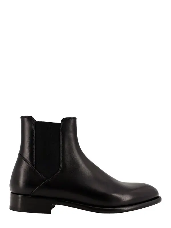 DOUCAL'S Leather Ankle Boots - Black