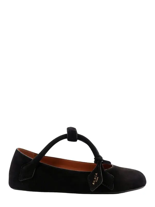 Alaïa Le Teckel Suede Ballet Flats - Black