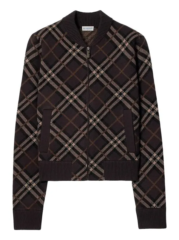 Burberry Wool And Cashmere Cardigan - Brown