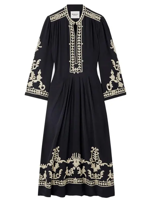 MARANT ETOILE Feliana Viscose Long Dress - Black