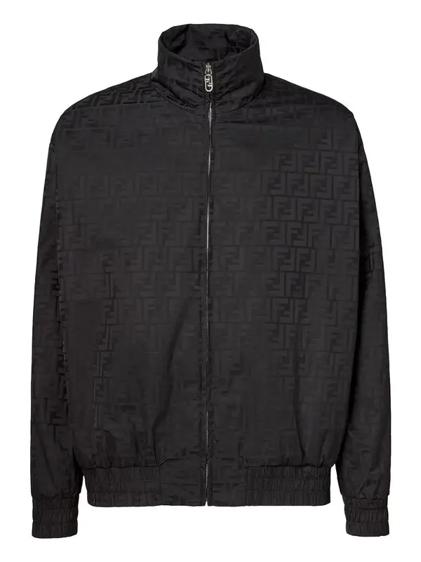Fendi Ff Nylon Bomber - Black