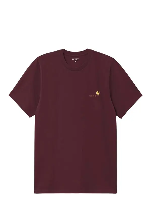 Carhartt Work In Progress American Script Organic Cotton Tshirt - Red