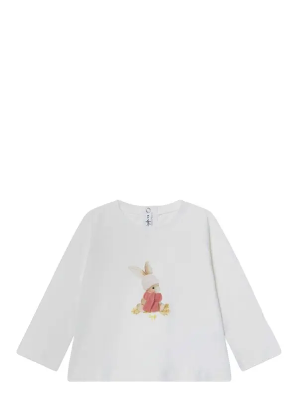 IL GUFO Long-sleeve T-shirt With Bunny - White