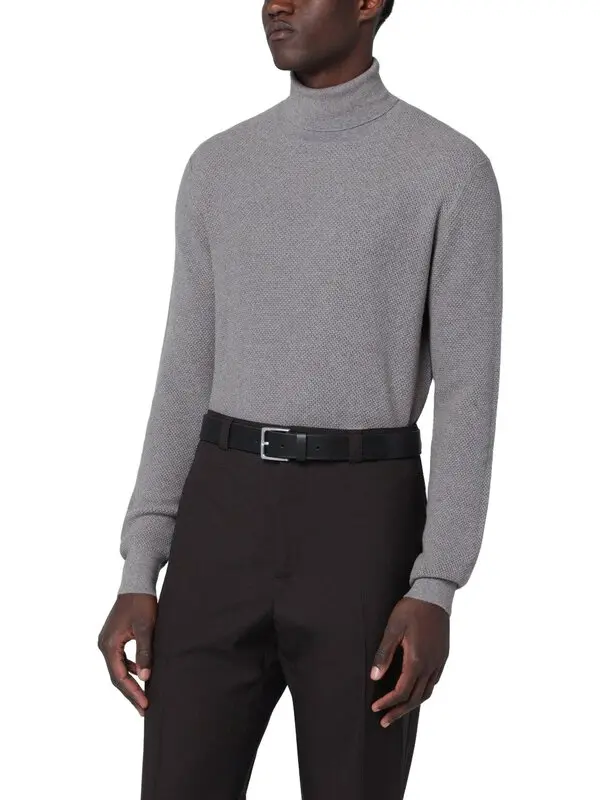 Tagliatore Wool Turtleneck Sweater - Beige