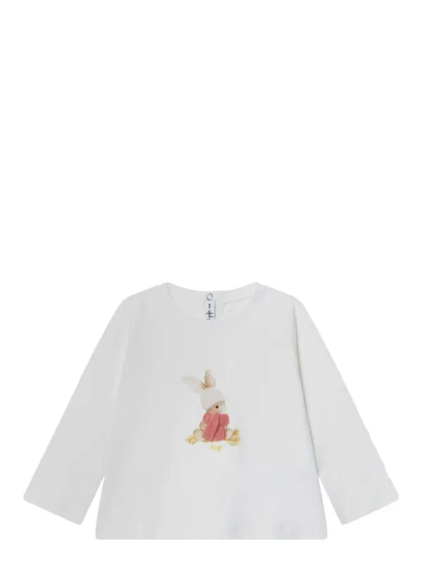 IL GUFO Long-sleeve T-shirt With Bunny - White