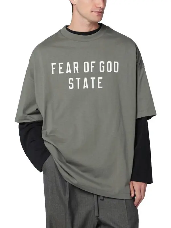 Fear Of God Moss-colored 90's Cotton T-shirt - Green