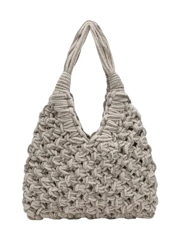 HIBOURAMA Vannifique Crystal Velvet Bag - White