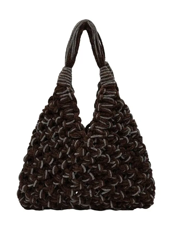 HIBOURAMA Vannifique Crystal Handbag - Brown