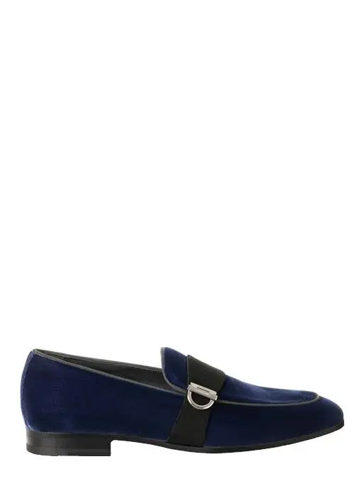 FERRAGAMO Loafer With Gancini Detail - Blue