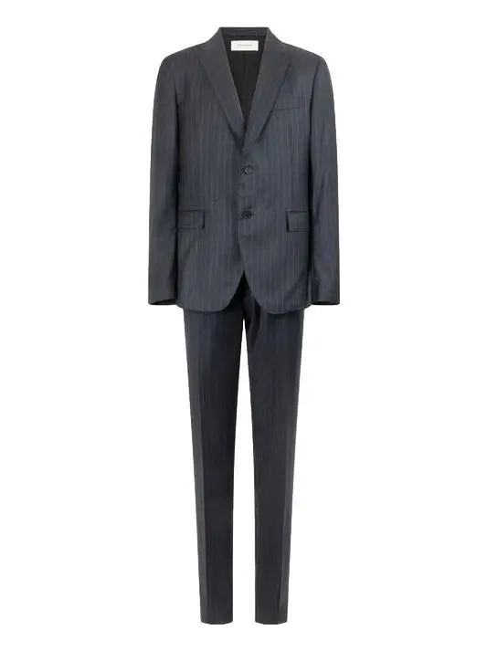 FERRAGAMO Plain Suit In Wool - Stripe