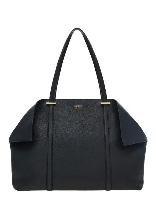 FERRAGAMO Folded Tote Bag - Black