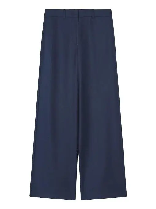 Giorgio Armani Wide-leg Cashmere Flannel Trousers - Blue