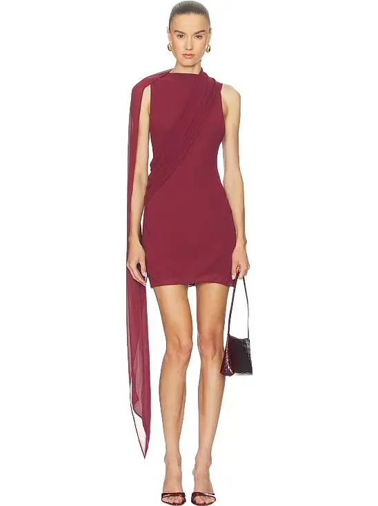 CAMILA COELHO Casilda Mini Dress - Oxblood