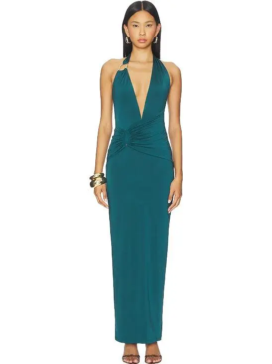 NOOKIE Leonie Halter Maxi - Dark Teal
