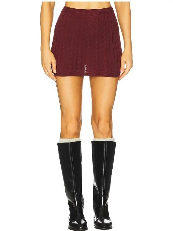 SEVEN WONDERS Katarina Mini Skirt - Black Cherry