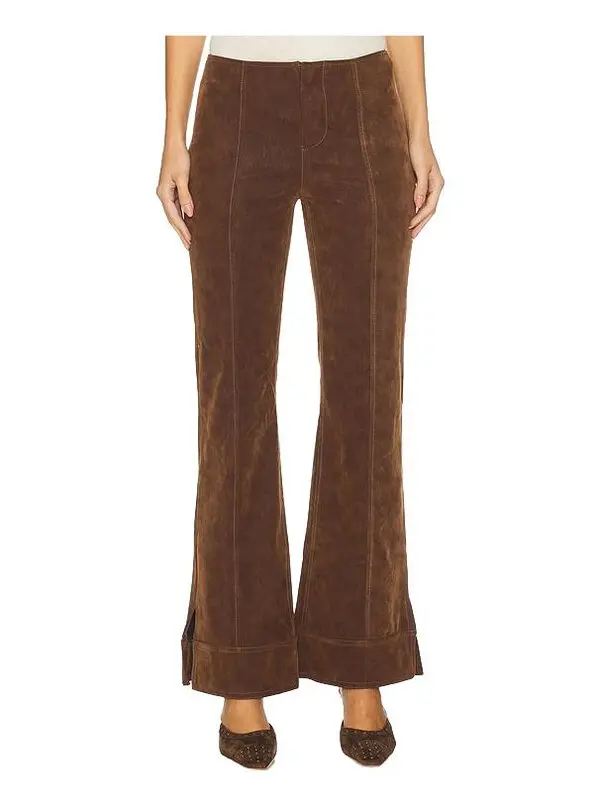 Free People X We The Free Glow Up Suede Pants - Shaved Chocolate