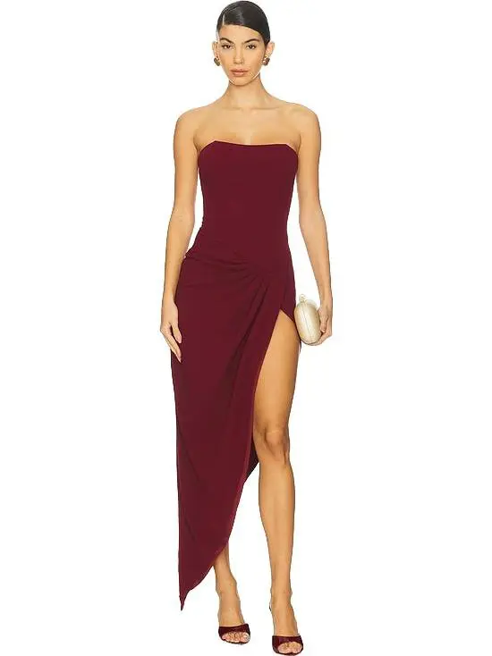 Superdown Victoria Corset Maxi Dress - Oxblood
