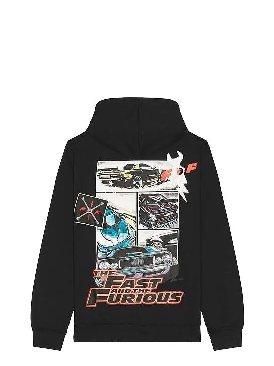 REASON Fast & Furious Full Zip Up Hoodie - Black