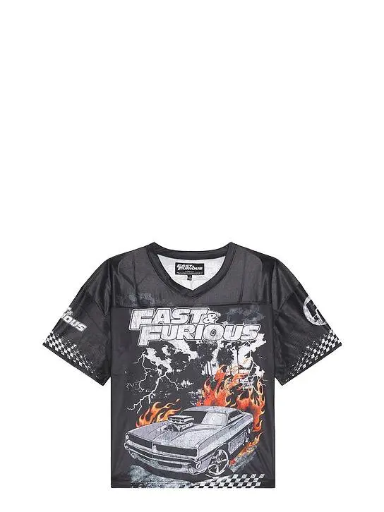 REASON Fast & Furious Mesh Football Jersey - Black