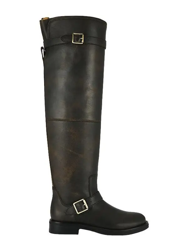Simkhai Noah Over-the-knee Boots - Distressed Chocolate