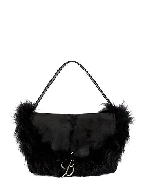 Blumarine Pony Leather Bag - Black